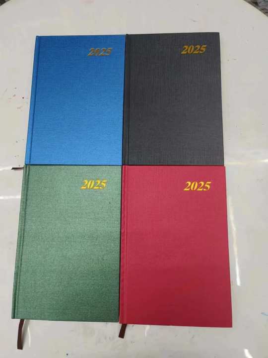 (On Hand) 2025 Planner Hard Bound/Soft Rubber Board Notebook Diary ...