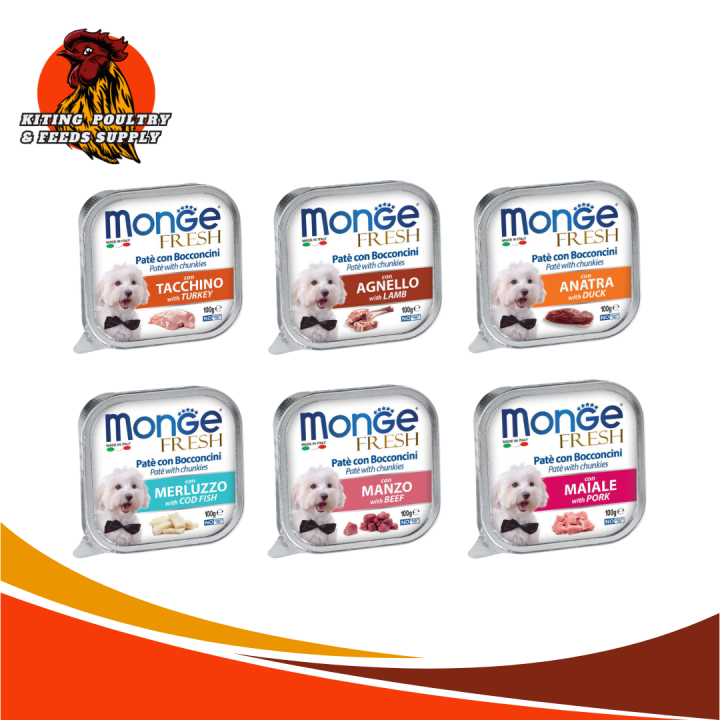 Monge Fresh Wet Food Dog Food 100g Pet Food Dog Essentials Made in ...