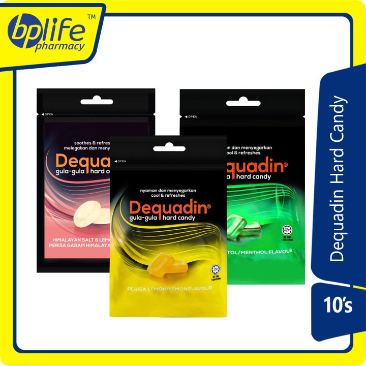 Dequadin Hard Candy 10s (Lemon/ Menthol/ Himalayan Salt & Lemon) | Lazada