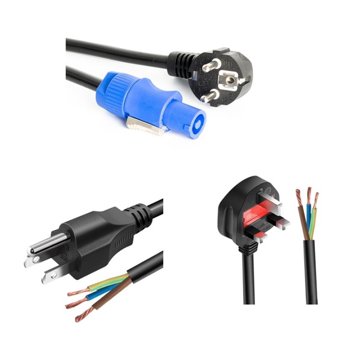 Powercon Plug 1.5M Black Stage Light Power Cable, 3-Core DMX512 LED ...