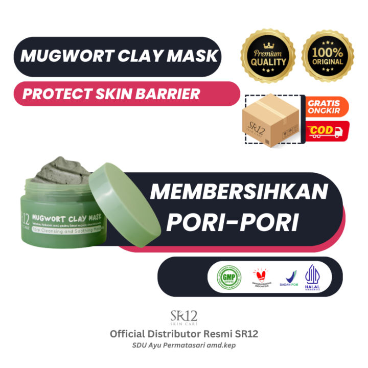 SR12 MUGWORT CLAY MASK - MASKER WAJAH TERBUAT DARI TANAMAN HERBAL KOREA | Lazada Indonesia