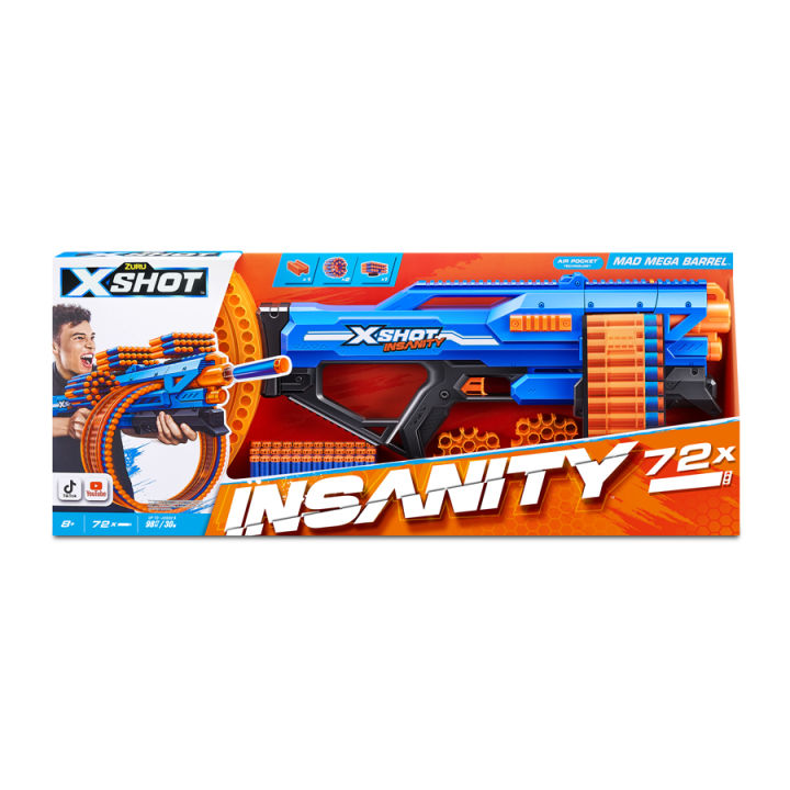X-Shot Insanity Mad Mega Barrel *Only At Toys R Us* ของเล่นสำหรับเด็ก ...