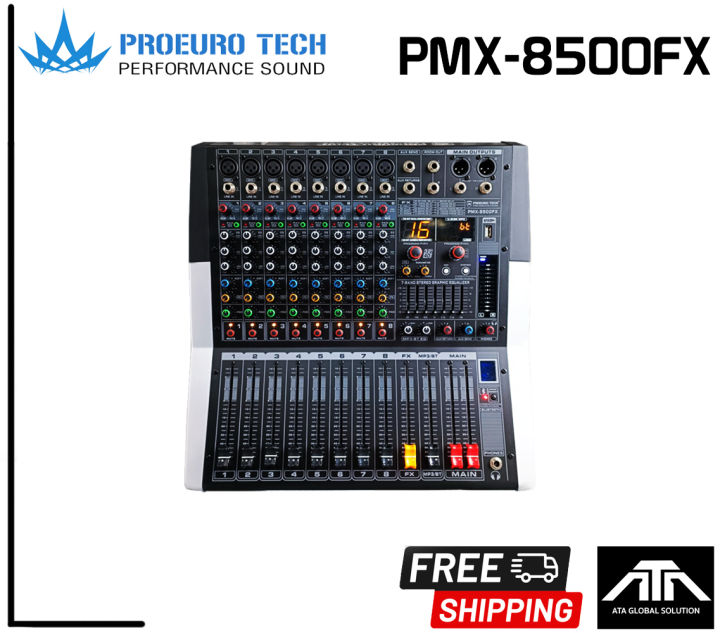 POWER MIXER PROEURO TECH PMX-8500 FX เพาเวอร์มิกซ์ มิกซ์ มิกเซอร์ pmx ...