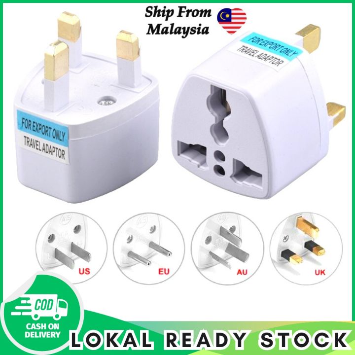 3 Pin Plug and 2 Pin Plug Universal Adapter Plug Head UK 3 Pin Malaysia ...
