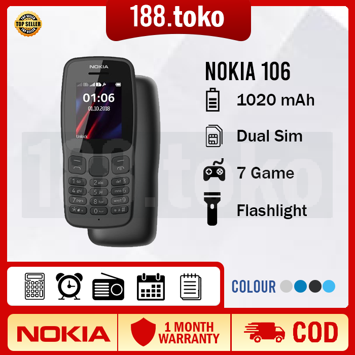 Nokia 106 | 800 mAh keypad cellphone Dual sim fetature Phone | Lazada PH