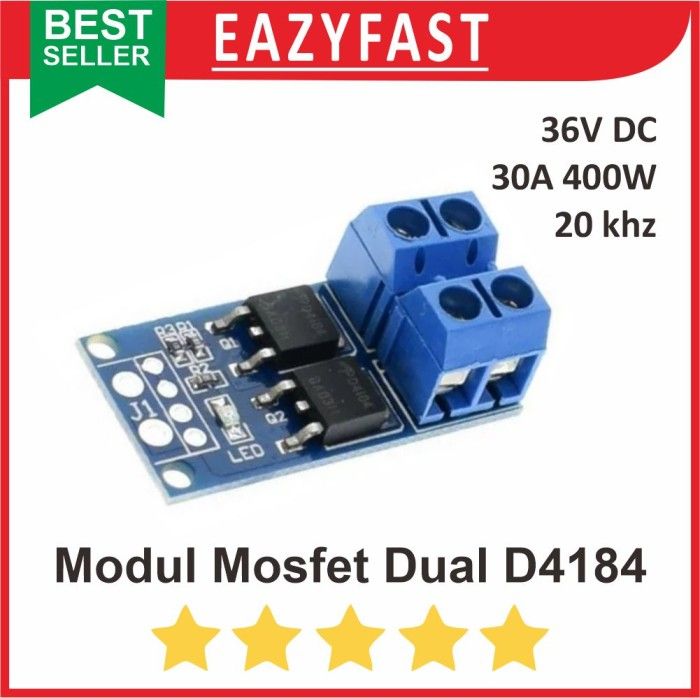 Modul Dual Mosfet D4184 36v 30a Switch Trigger Driver Pwm Relay Module Lazada Indonesia