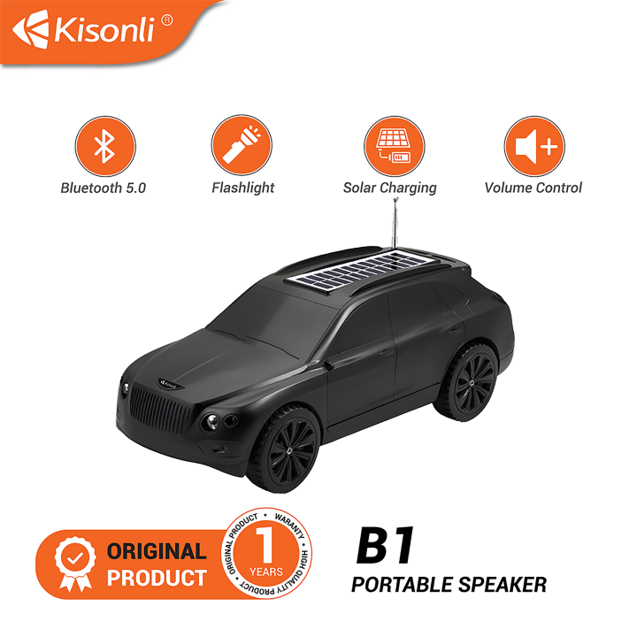 KISONLI Speaker Bluetooth Mobil B1 Solar Car Wireless Mega Bass With 2 ...