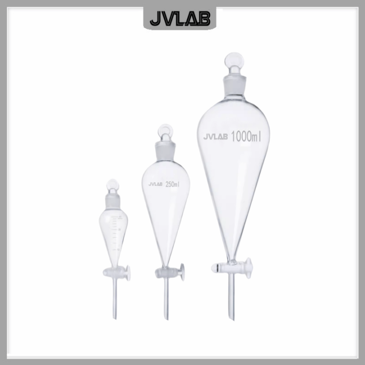 Glass Separating Funnel Pear Shaped Separating Funnel Laboratory ...