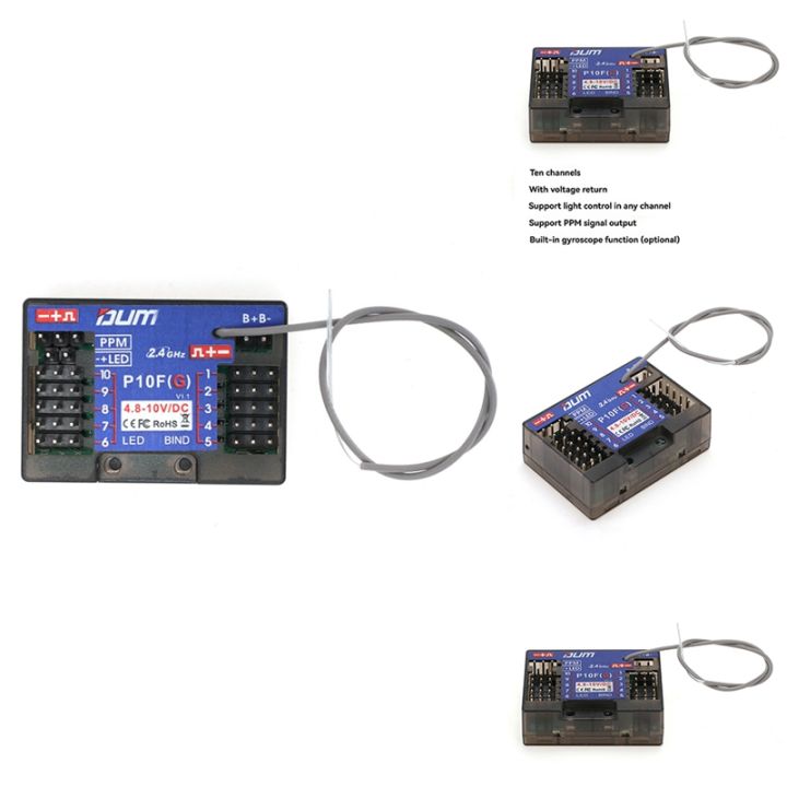 【eryu01】P10F 10CH Mini Receiver with Voltage Feedback Support PPM ...