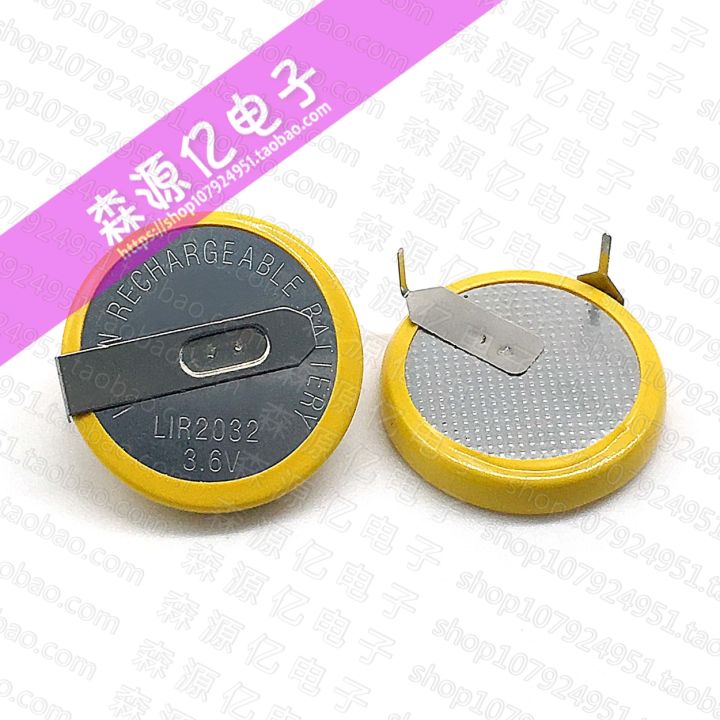 Original/2023 ﹍♟ LIR2032 3.6V battery with welding feet 90 degree ...
