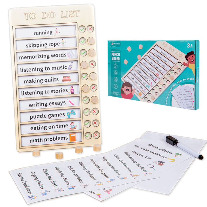 Children Daily Task Planning Board Montessori Toys To Do List Chore ...