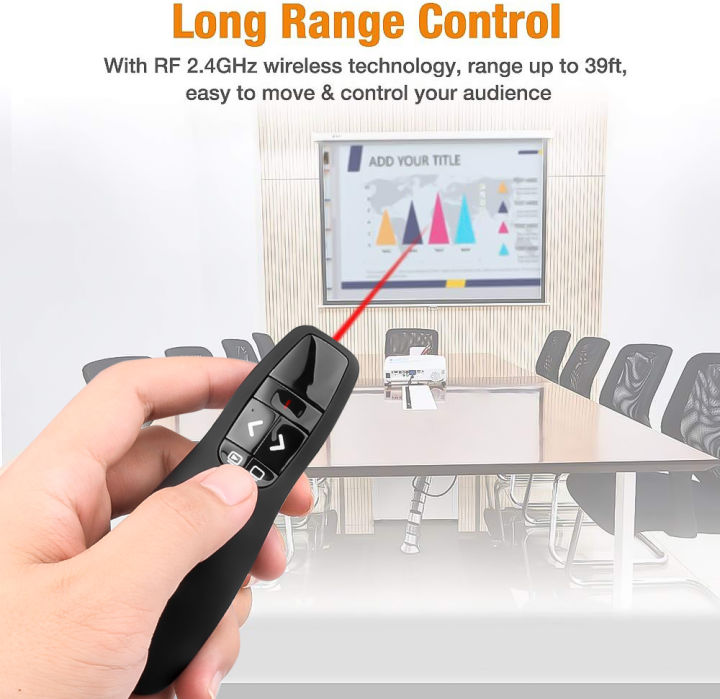 R400 2.4GHz USB Wireless Pow erpoint Presentation PPT Flip Pen Receiver ...