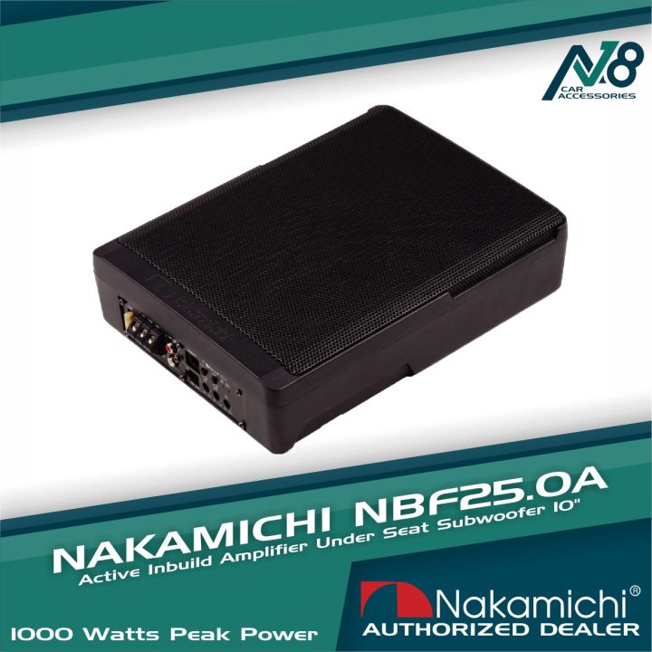 Nakamichi NBF-25.0A Underseat Subwoofer Ultra Slim Aluminum Explosive ...