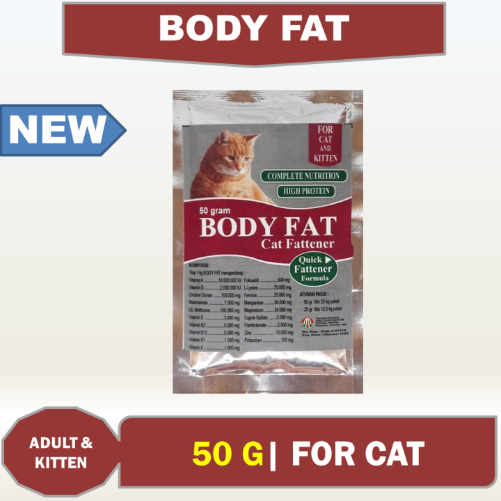 Body Fat Cat Obat Vitamin Penggemuk Kucing Menambag Nutrisi Kitten Dan ...