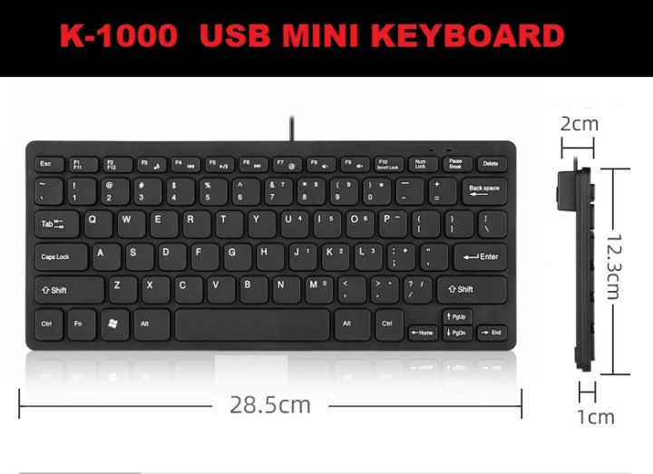 K-1000 { mini-02 } Ultra Thin Slim Waterproof USB MINI Keyboard | Lazada