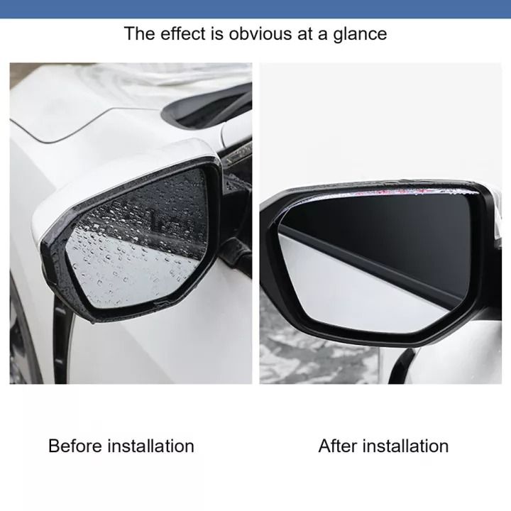 IDEKU 2Buah/Set Transparan Pelindung Kaca Cermin Spion Car Melindungi ...