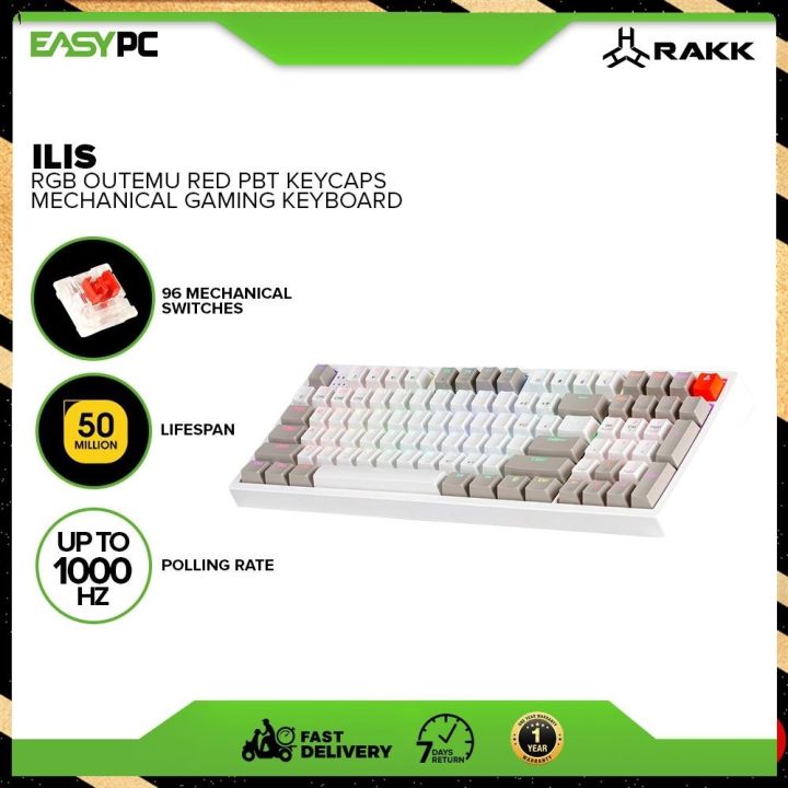 EasyPC Rakk Ilis RGB Mechanical Keyboard 96 Key Layout 1 Year ...