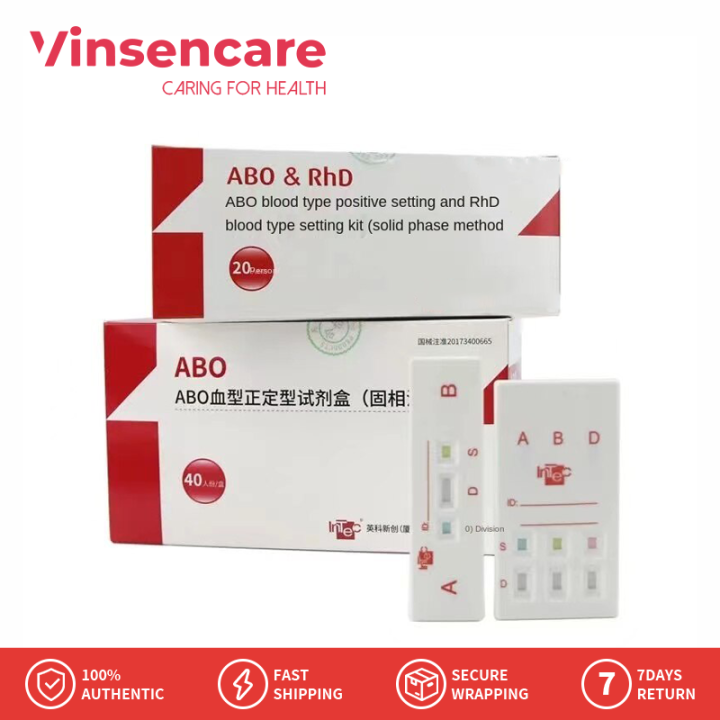 Viancare 1/5/10Pcs Fast ABO Blood Type Postitive Setting Test Card ABO ...