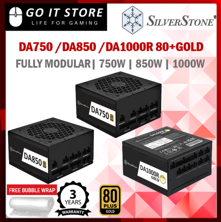 SilverStone DA750 / DA850 / DA1000R Power Supply With 80 PLUS ...