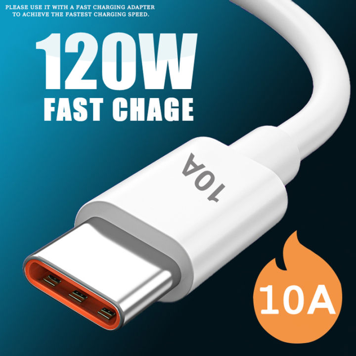 10A 120W Type C USB Cable Super Fast Charge Cable for Huawei Mate 40 ...