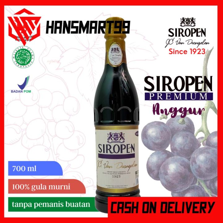 SIRUP PREMIUM SIRUP SIROPEN RASA ANGGUR 700ML BOTOL ANTI PECAH KHUSUS ...