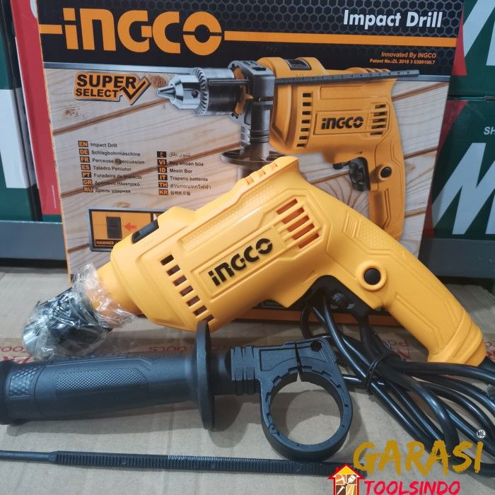 MESIN BOR 13 MM INGCO ID6808 BOR IMPACT DRILL BOR BETON TEMBOK DRILL ...