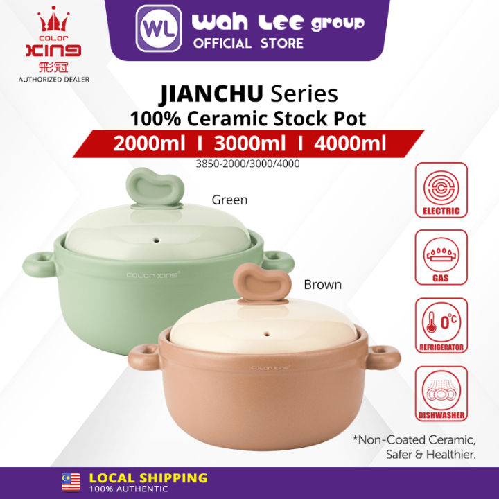 Color King JIANCHU 100% Ceramic Stock Pot 2000ML 3000ML 4000ML 3850 ...
