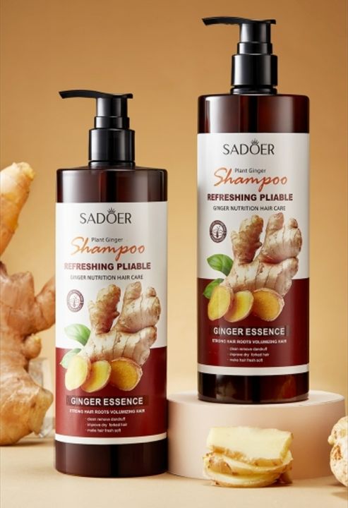 SADOER Shampoo Ginger Essence แชมพูสระผมขิง เอสเซนส์จากพืชขิง บำรุงเส้น ...