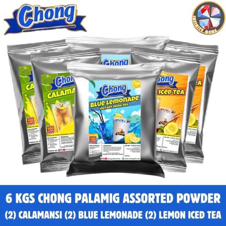 6 KGS CHONG PALAMIG ASSORTED PREMIXED POWDER [CALAMANSI - BLUE LEMONADE ...