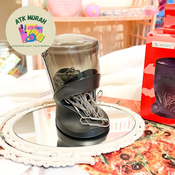 PAPER CLIP DISPENSER MERK MEMO ALAT TULIS KANTOR SEKOLHA TEMPAT ...