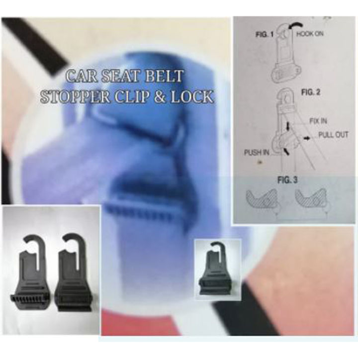 2 Pcs Durable Universal Car Seat Belts Stopper Clips and Lock Safety ...