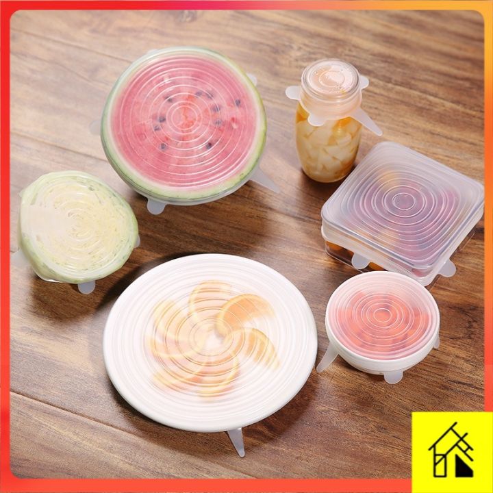 (READY STOCK)6pcs/Set Silicone Food Cover Lids For Cookware Bowl Pot ...