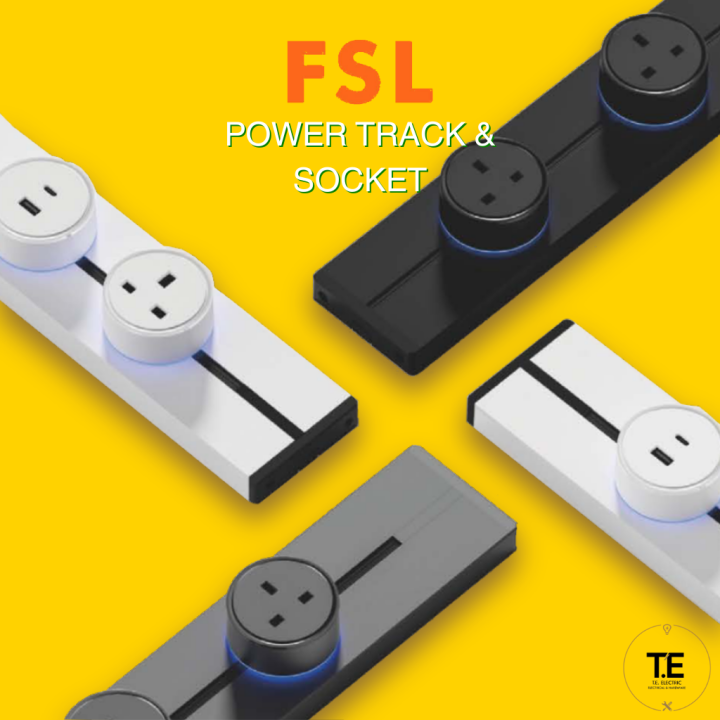 FSL POWER TRACK SOCKET | 13A, TYPE C, UNIVERSAL TRACK ADAPTOR SOCKET ...