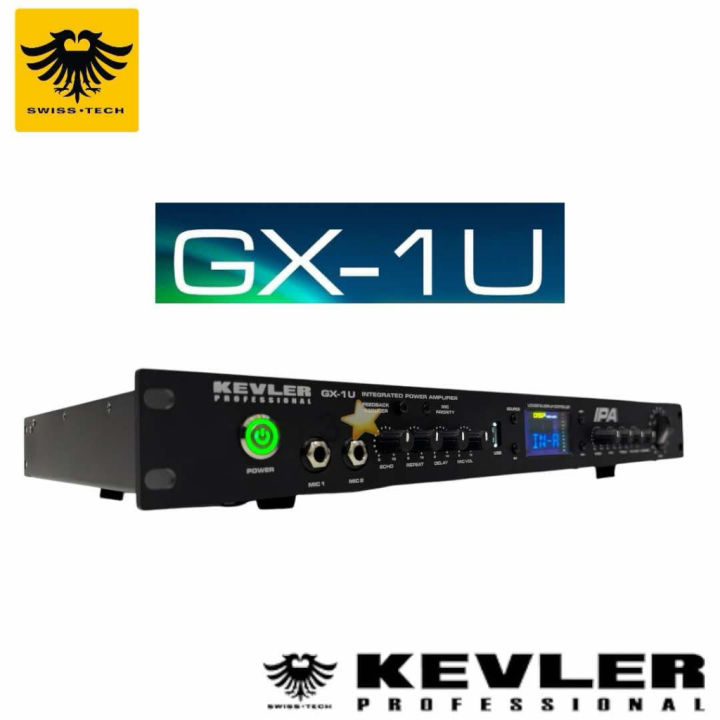 Kevler Professional GX-1U Integrated Power Amplifier 800w x2 peak ...