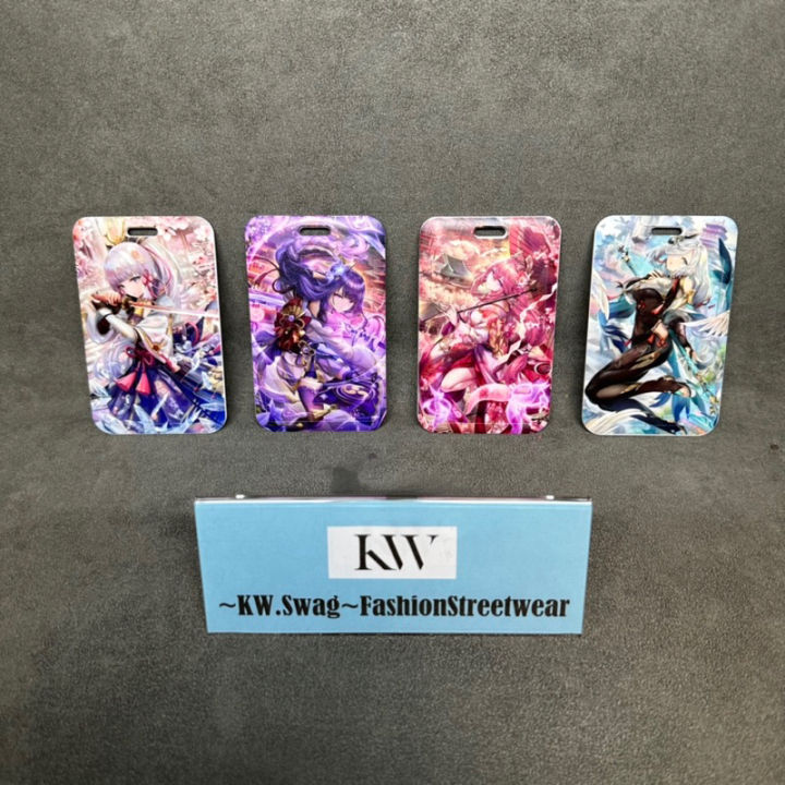 Genshin Impact Access Card Holder Cover Anime Transparent ID Card ...