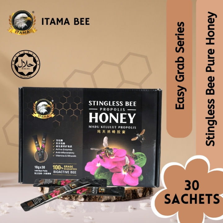 ITAMA 10g x 30 sachets Stingless Bee Propolis Honey Pure and Natural ...