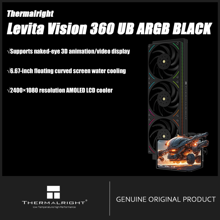 Thermalright Levita Vision 360 UB ARGB BLACK AIO CPU Liquid Cooler ...