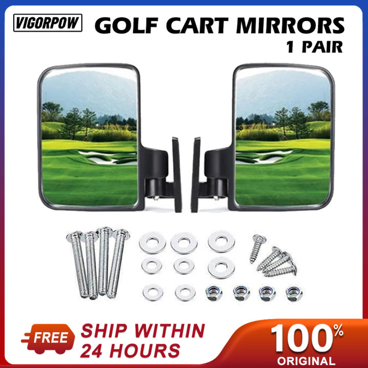 VigorPow Golf Cart Mirrors Universal Folding Side View Mirror for Golf ...