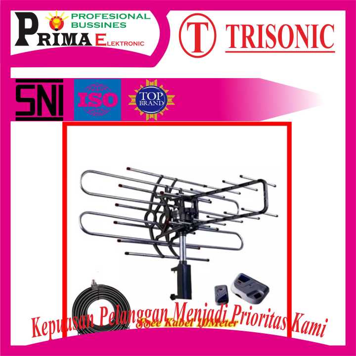 Antena Tv Luar Ruangan Remote Bonus Kabel 10 Meter PE 1 | Lazada Indonesia