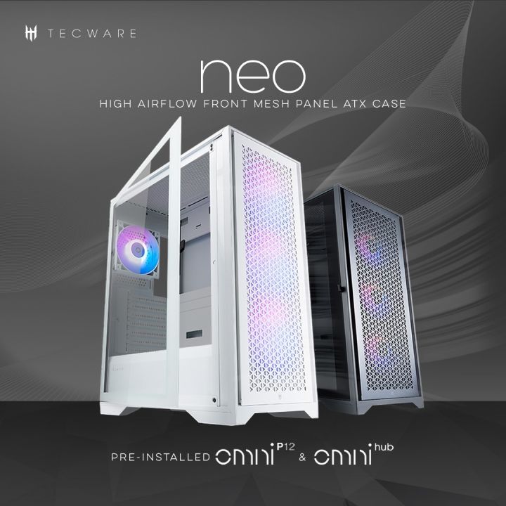 # TECWARE Neo - High Airflow Mid Tower T.G ARGB ATX Case with Pre ...