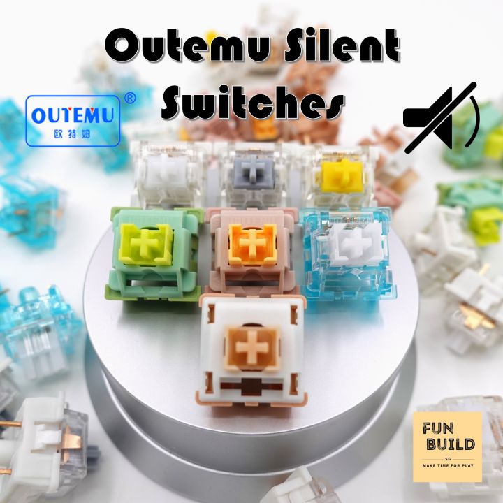 Outemu Silent Switches for Mechanical Keyboard ( Peach / Lime / Ocean ...