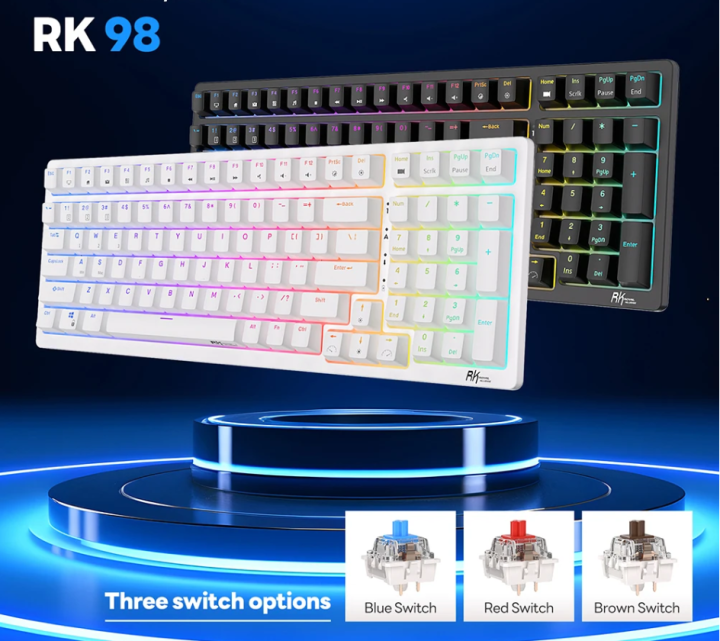 Royal Kludge RK98 Hot-swappable Wireless คีย์บอร์ด gaming Keyboard with ...