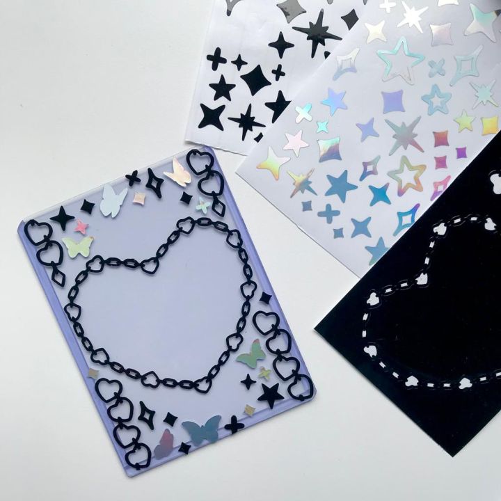 Stiker frame hati/ Heart frame sticker/ toploader deco | Lazada Indonesia