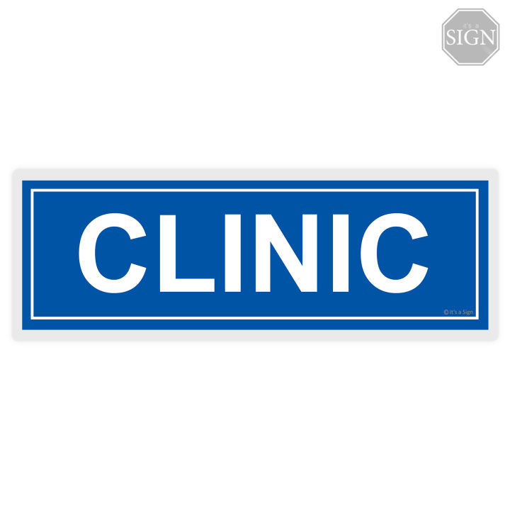 Clinic - Laminated Signage Label - 4 x 11 inches | Lazada PH
