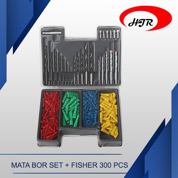 Mata bor set plus fisher 300 pcs mata bor kayu besi beton | Lazada ...
