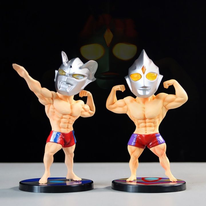 Kids Toy 16cm Anime Ultraman GK Night Muscle Ultraman Tiga Ultraman ...