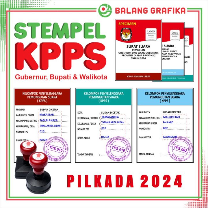 Cetak Stempel KPPS Pilkada Calon Bupati Walikota Gubernur Cap TPS ...