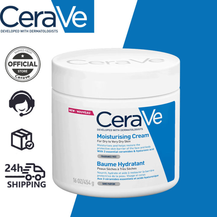 Cerave Moisturizing Cream 454g＆340g＆85g for face and body Baume ...