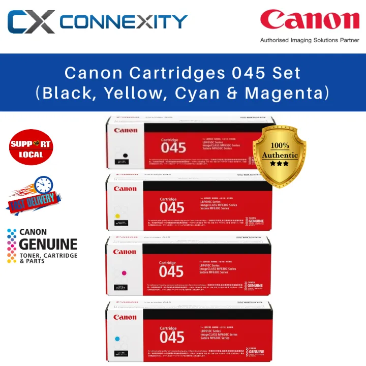 Canon Cartridge 045 SET Canon Cartridge 045 Black + Cyan + Magenta ...