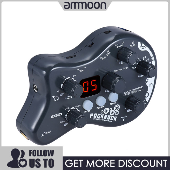 [ammoon]เอฟเฟคกีต้าร์ หมุดกีต้าร์ PockRock Guitar Multi-effects ...
